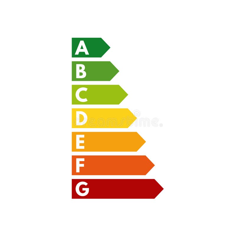 Energy Rating Graph with Arrows Stock Vector - Illustration of class ...