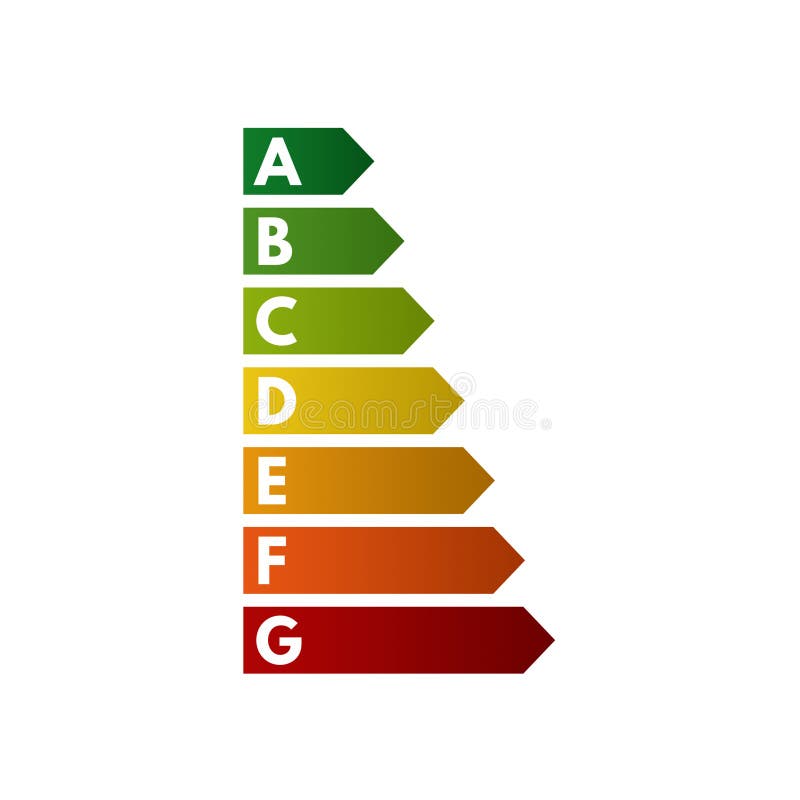 Energy Rating Graph with Arrows Stock Vector - Illustration of energy ...