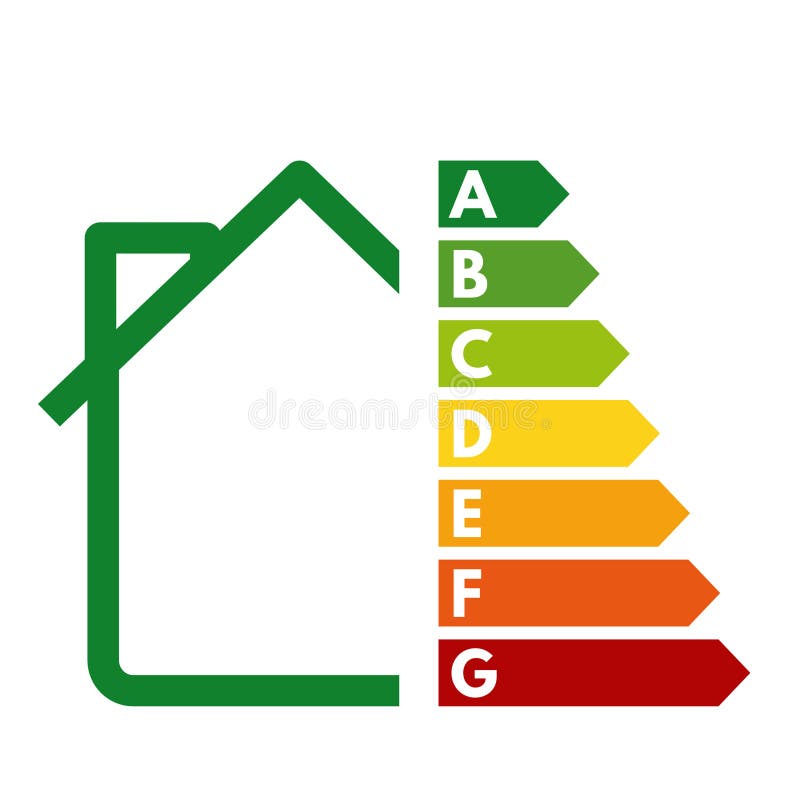 Energy Rating Graph with Arrows Stock Vector - Illustration of ...