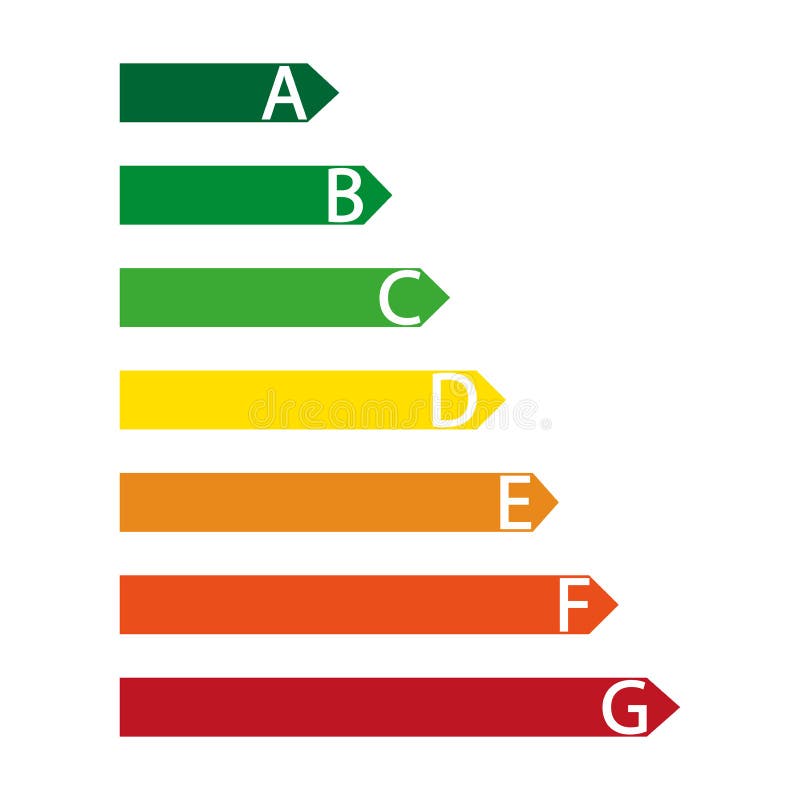 Energy Rating Labels,vector Icon. Arrow Icon Symbol. Vector Chart Stock ...