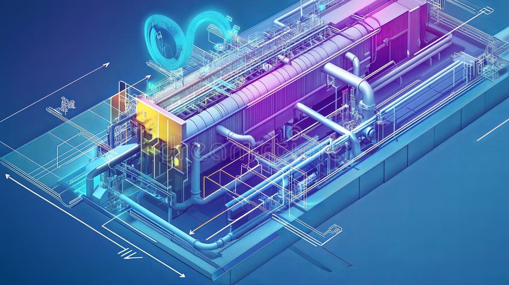 Energy Recovery System Schematic with Arrows. Stock Photo - Image of ...