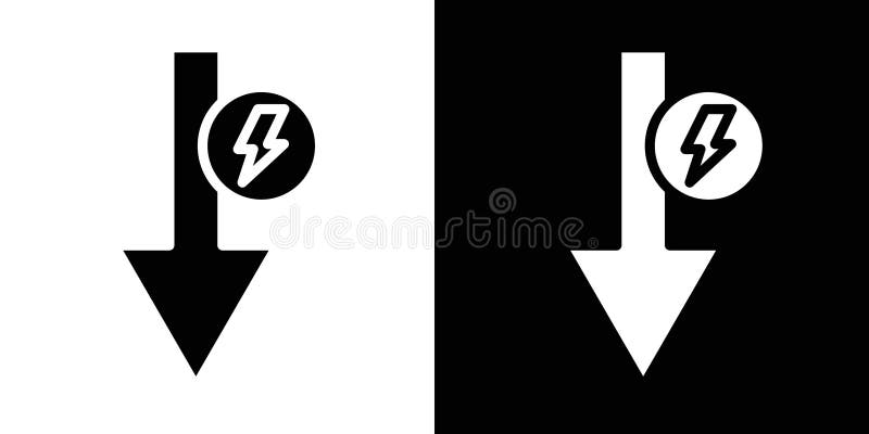 Energy Reduction Icon Isolated Flat Vector in Outline Stock Vector ...