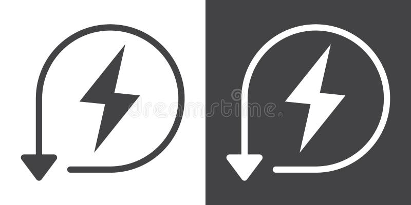 Energy Reduction Icon Thin Line Illustration Set Stock Vector ...