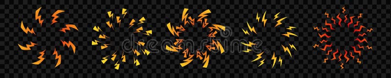 Energy Ring Lightning Ball. Energy Round Frame Stock Vector ...