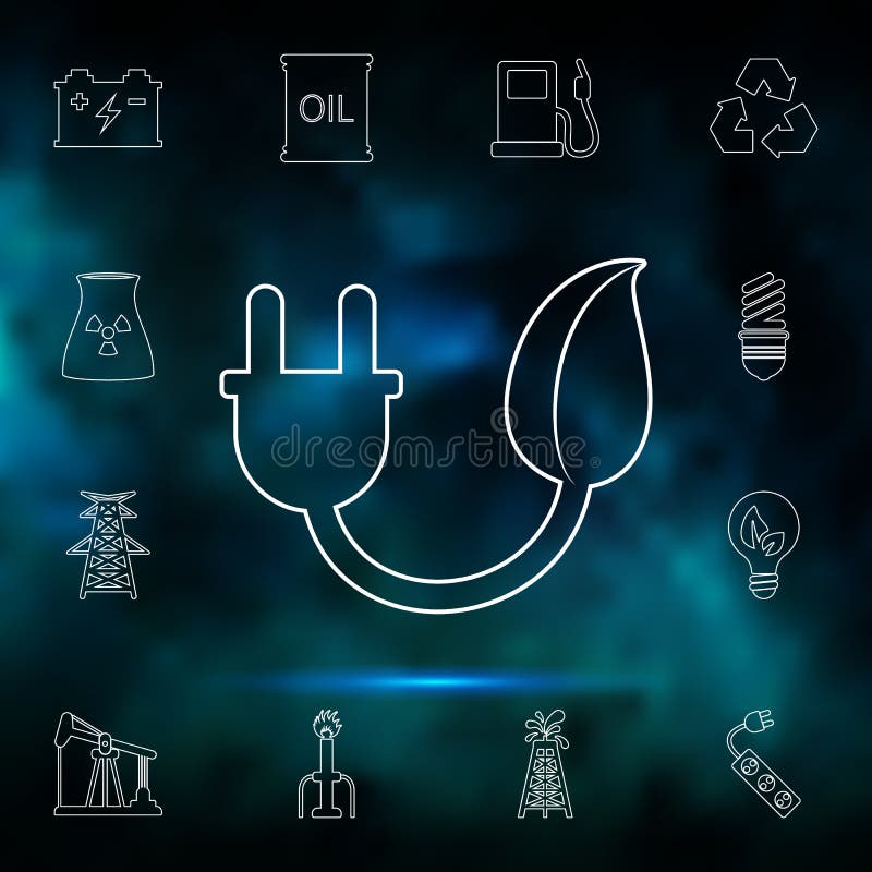 Energy Save Icon. Simple Thin Line, Outline Vector Element of Energy ...