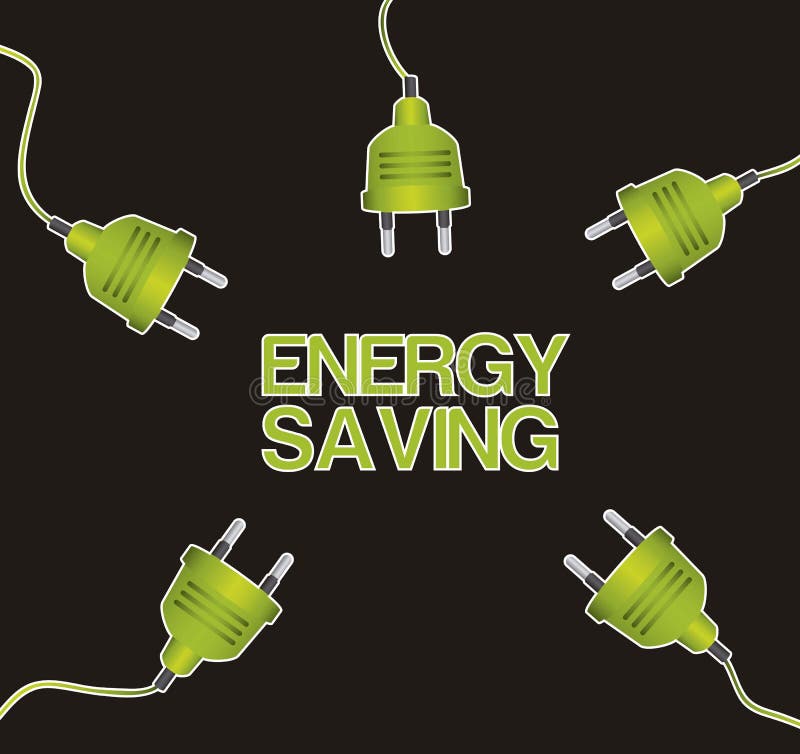 Electric Plug in Color. Save Energy Stock Illustration - Illustration ...