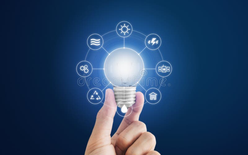 Energy Saving, Clean Energy and Smart Energy Concept Stock Photo ...