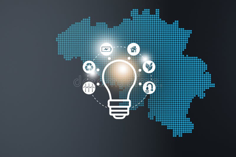 Energy Saving Concept. Energy Innovation with Future Industry of Power ...