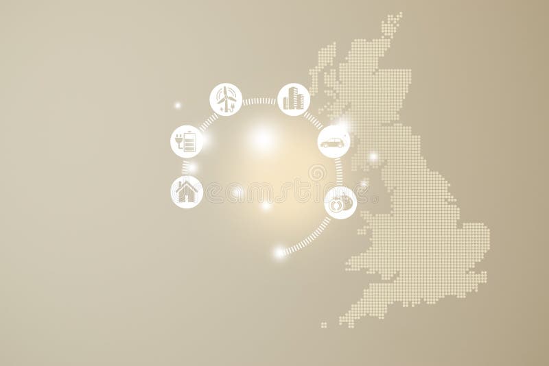 Energy Saving Concept. Energy Innovation with Future Industry of Power ...