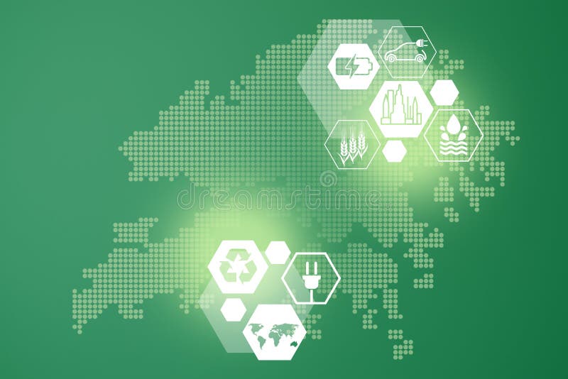 Energy Saving Concept. Energy Innovation with Future Industry of Power ...