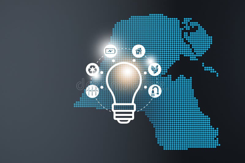 Energy Saving Concept. Energy Innovation with Future Industry of Power ...