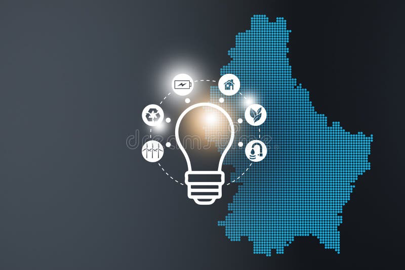 Energy Saving Concept. Energy Innovation with Future Industry of Power ...