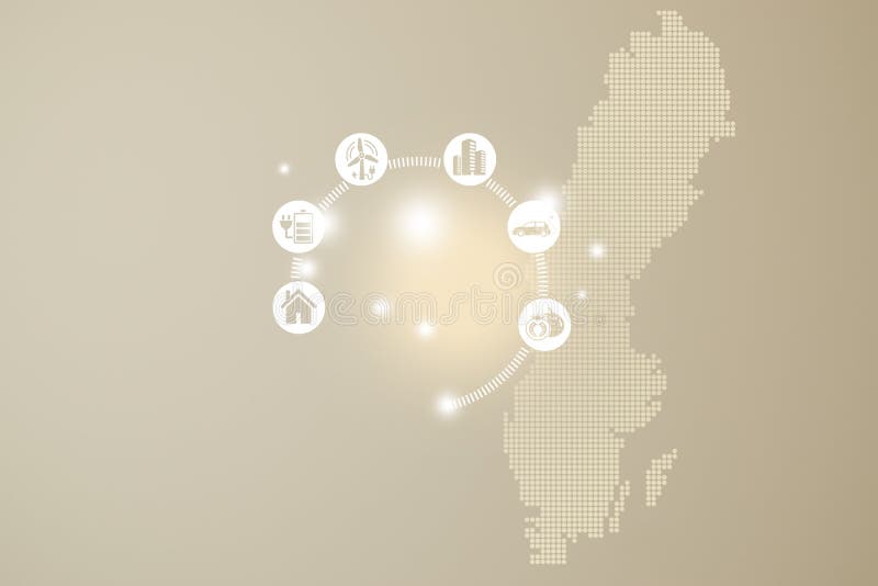 Energy Saving Concept. Energy Innovation with Future Industry of Power ...