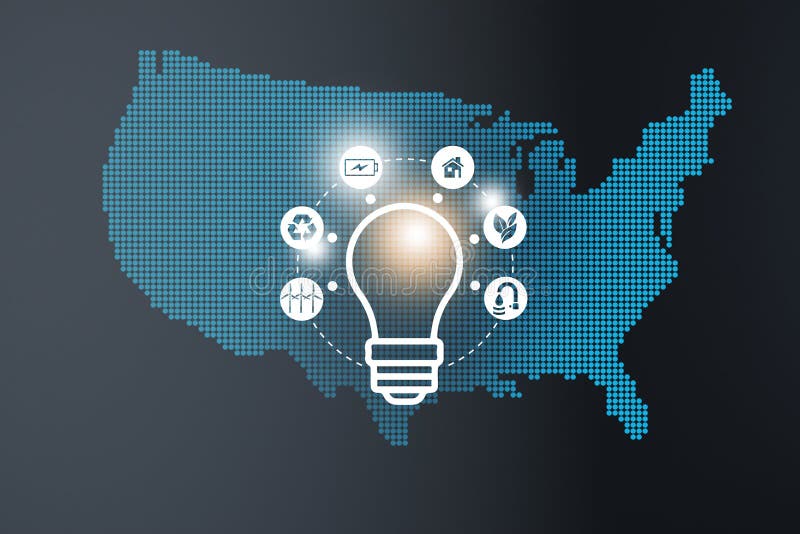 Energy Saving Concept. Energy Innovation with Future Industry of Power ...