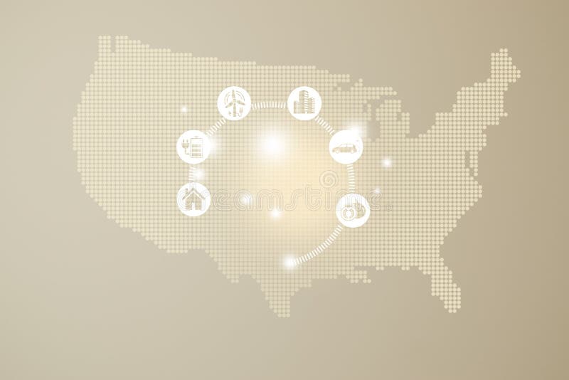 Energy Saving Concept. Energy Innovation with Future Industry of Power ...