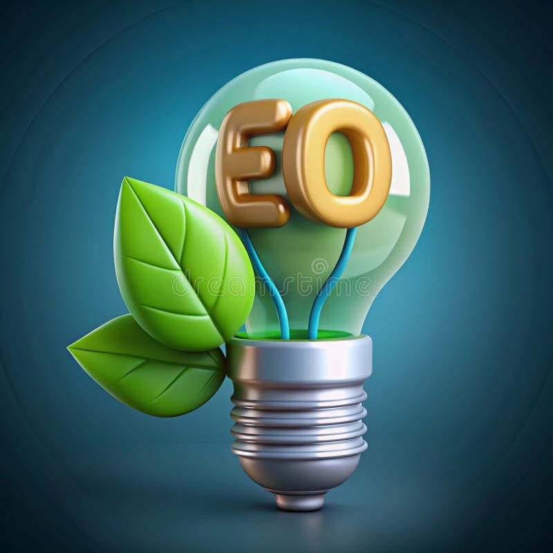 Energy Saving, Eco-friendly Concept Banner. Creative Glowing Green Leaf ...