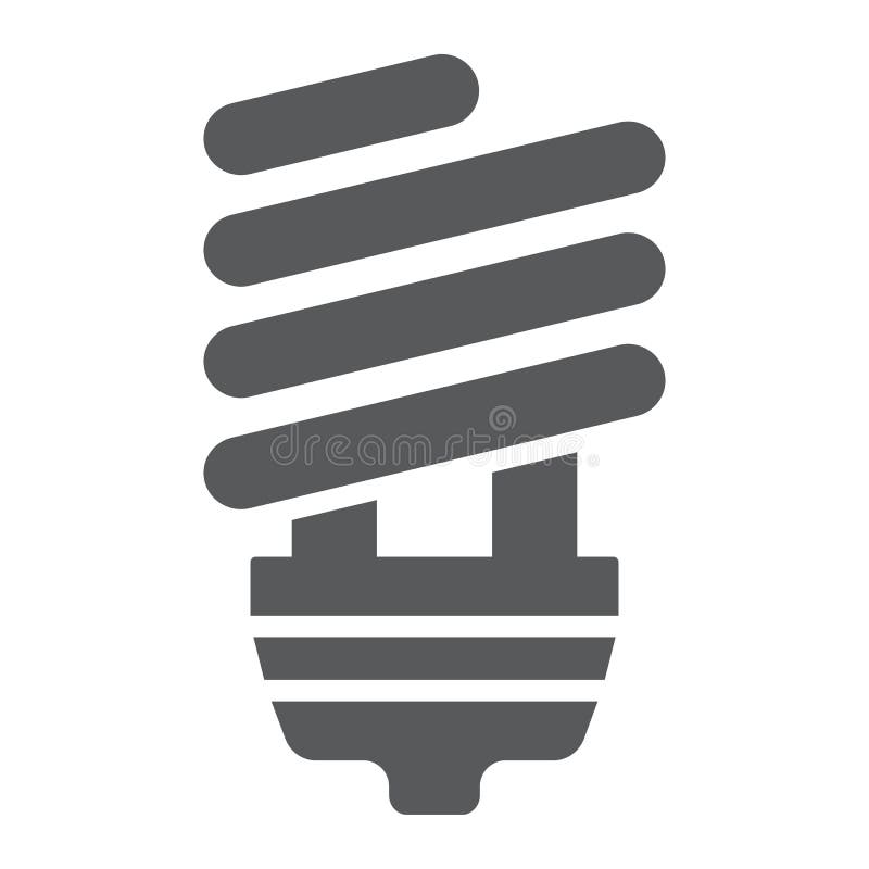 Fluorescent Lamp Waste Line and Glyph Icon, Recycle and Ecology, Lamp ...