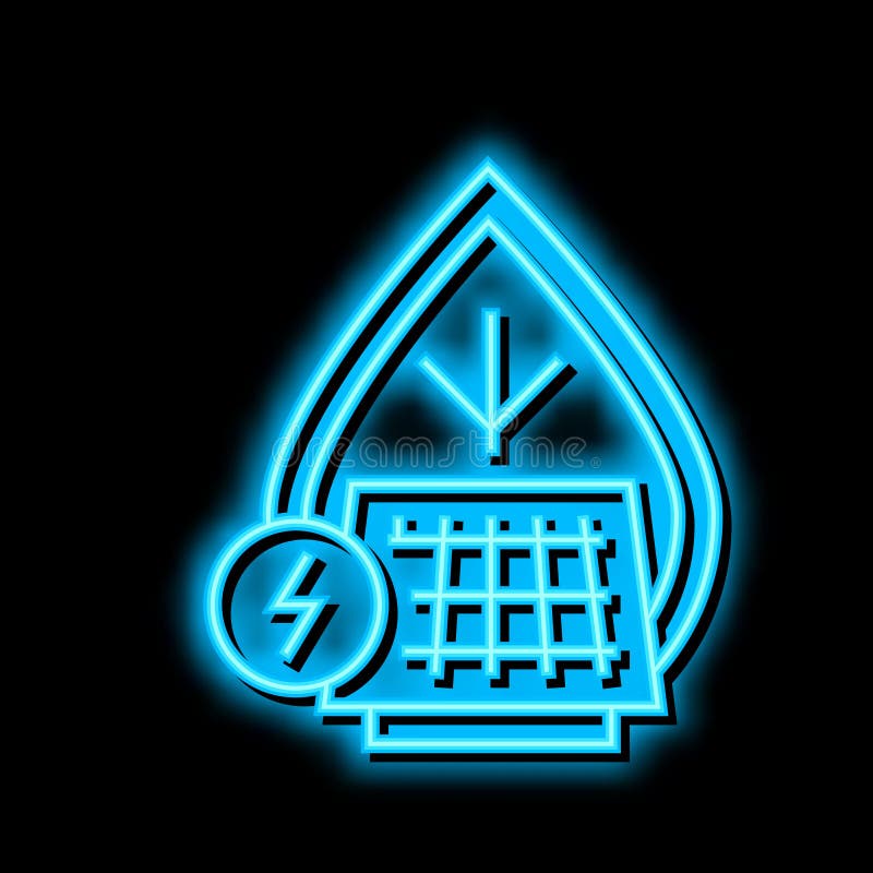 Energy Saving Neon Glow Icon Illustration Stock Vector - Illustration ...