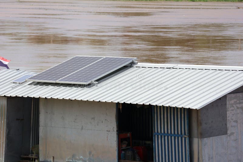 Energy Saving Solar Cell Panels with Alternative Methods Installed on ...