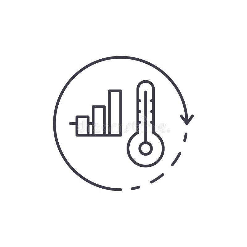 Energy Saving System Line Icon Concept. Energy Saving System Vector ...