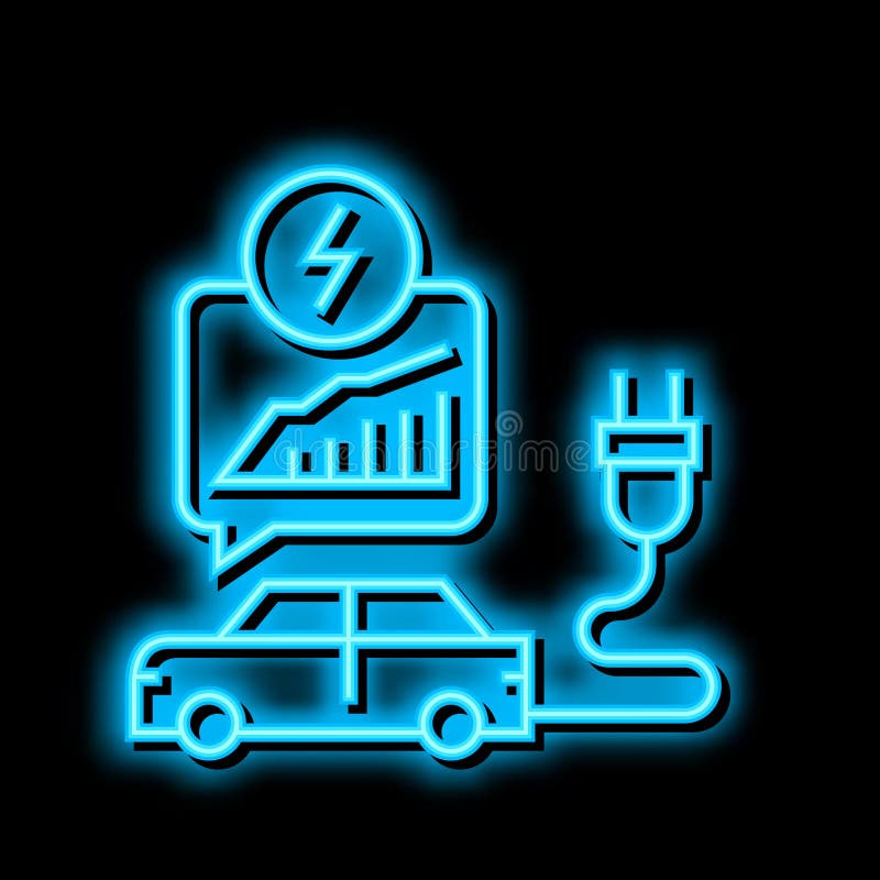 Energy Saving Transport Neon Glow Icon Illustration Stock Vector ...