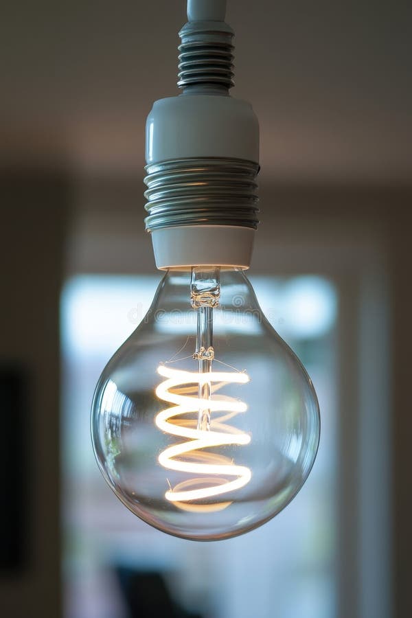 Energy Saving Week Energy and Innovation Concept with Modern Light Bulb ...