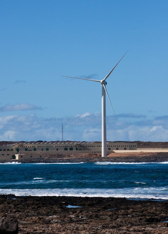 Energy and Sea View,a Windmill at Sea Stock Image - Image of energy ...