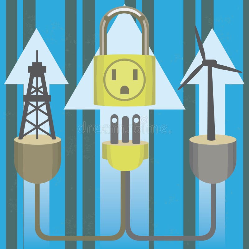 Energy security padlock stock vector. Illustration of black - 77315946