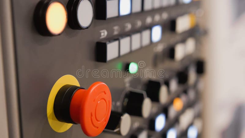 Energy Security - System Management Panel. Red Power Button ...