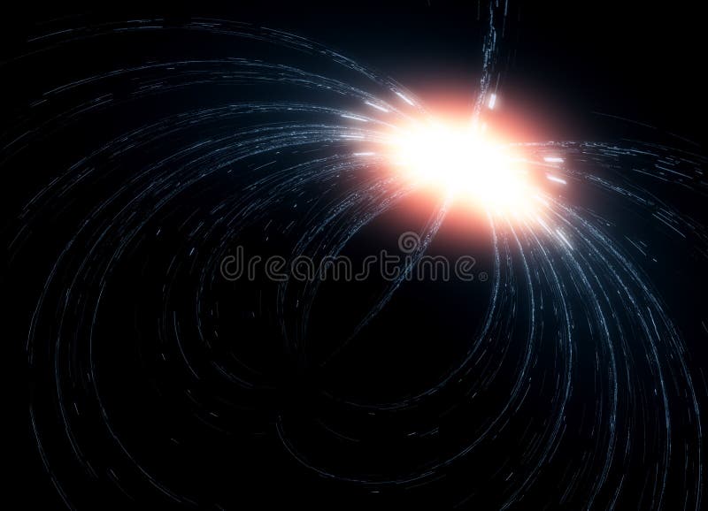 Energy Shockwave on Black Background. Abstract 3D Rendering Art Stock ...