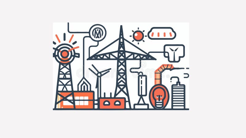 Energy Smart Grid Icon for Sustainable Power Solutions Stock Vector ...