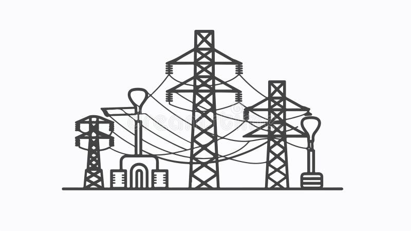 Energy Smart Grid Icon for Sustainable Power Solutions Stock Vector ...