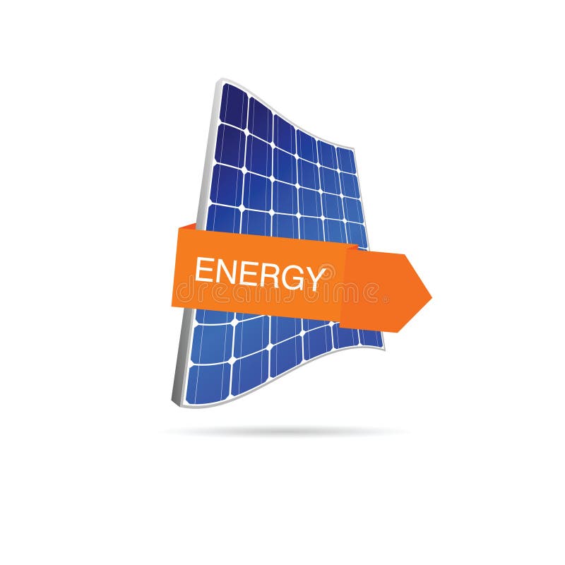 Energy solar panel color stock vector. Illustration of clean - 50230077