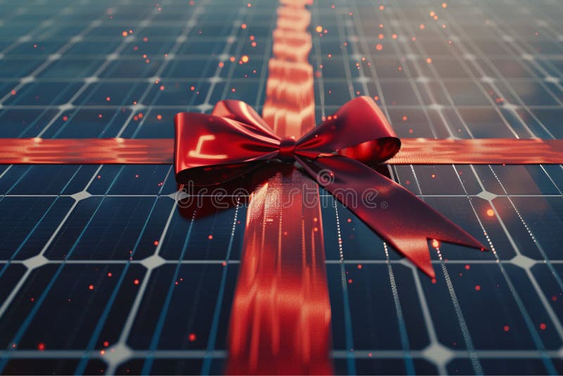 Energy Solar Panel Gift Tape Stock Illustration - Illustration of ...