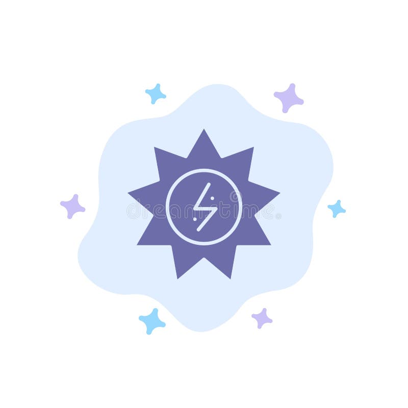 Energy, Solar, Energy, Power Blue Icon on Abstract Cloud Background ...