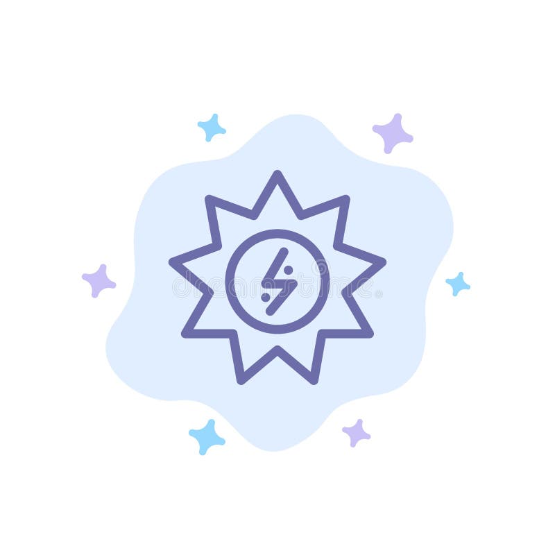 Energy, Solar, Energy, Power Blue Icon on Abstract Cloud Background ...