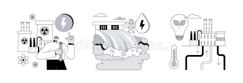 Energy Sources Abstract Concept Vector Illustrations. Stock Vector ...