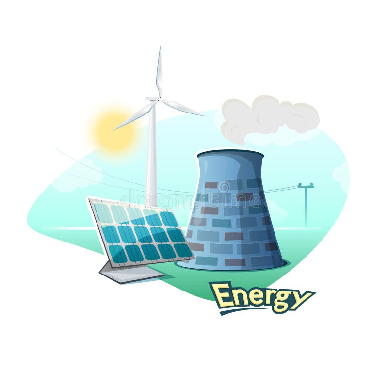 Energy Sources Concept Design, Vector Illustration Stock Vector ...