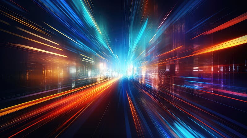 Energy or Speed Concept. Laser Rays. Night Sky. Stock Vector ...