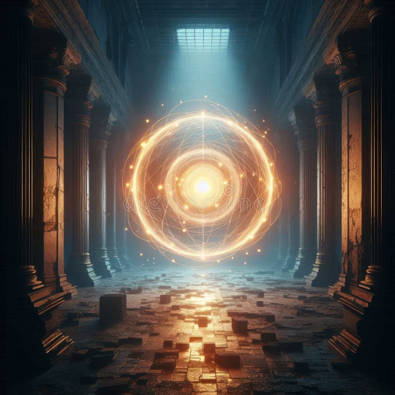 The Energy Sphere in the Ancient Temple. Stock Photo - Image of sacred ...