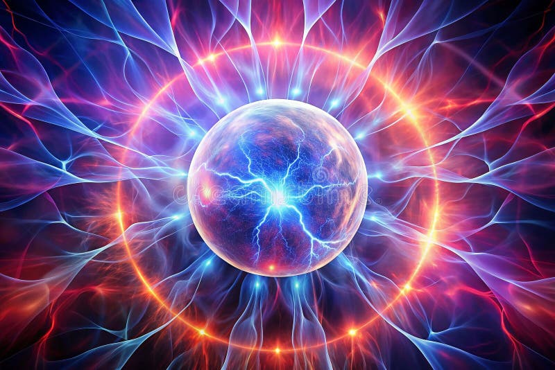 Energy Sphere, Radiant Rings, Abstract, Universe Stock Illustration ...