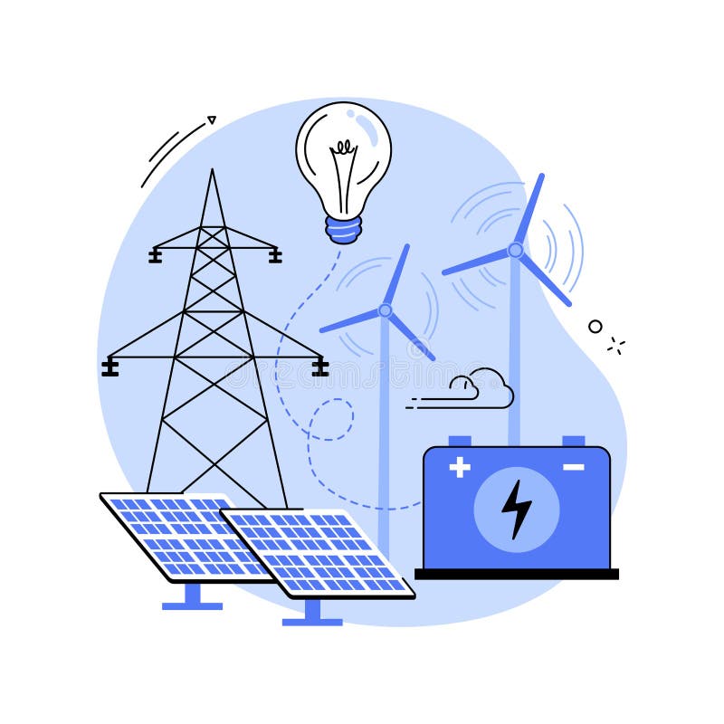 Energy Storage Abstract Concept Vector Illustration Stock Vector ...
