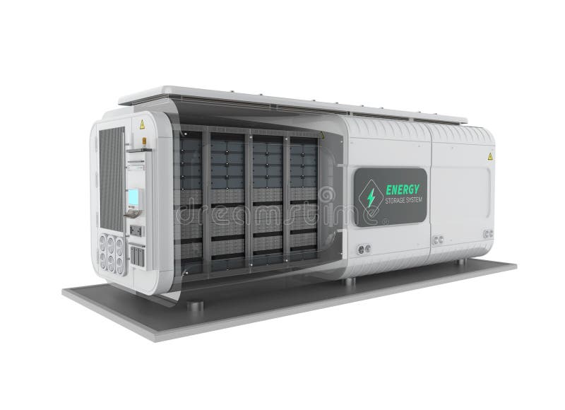 Energy Storage System or Battery Container Unit Isolated Stock ...