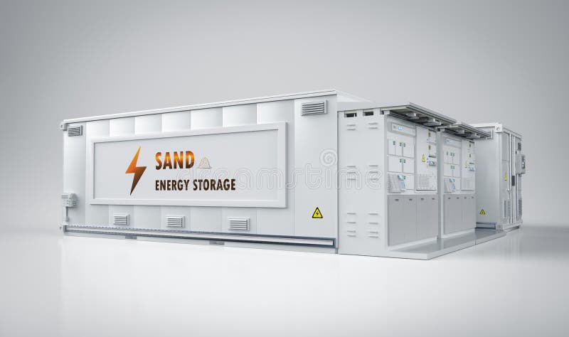 Energy Storage System or Battery Container Unit with Sand Power Stock ...