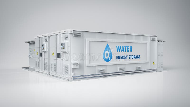 Energy Storage System or Battery Container Unit with Water Power Stock ...