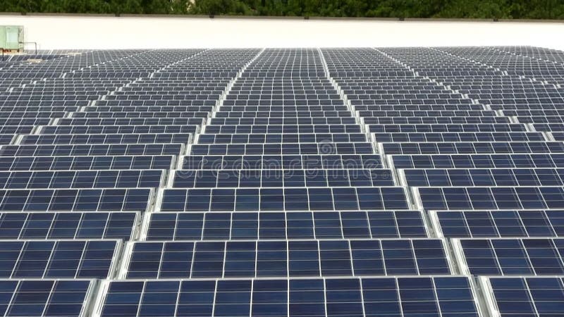 Solar panel array rooftop stock footage. Video of business - 347003460