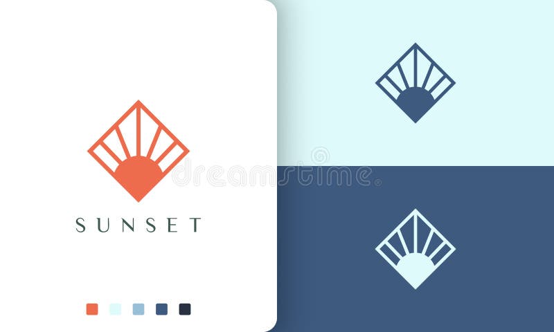 Energy or Sun Logo in Minimalist and Modern Style Stock Vector ...