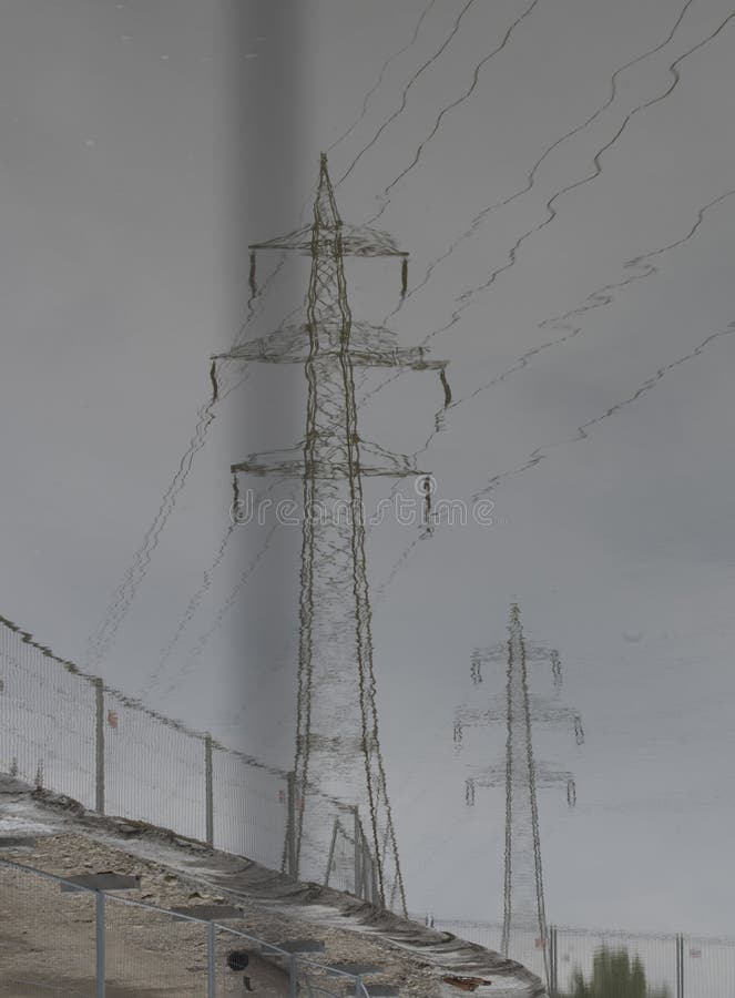 Energy Supply with a 380 Kv Power Line Stock Image - Image of ...