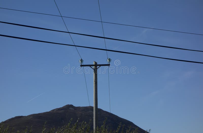 Energy Supply with a Low Voltage Power Line Stock Image - Image of ...