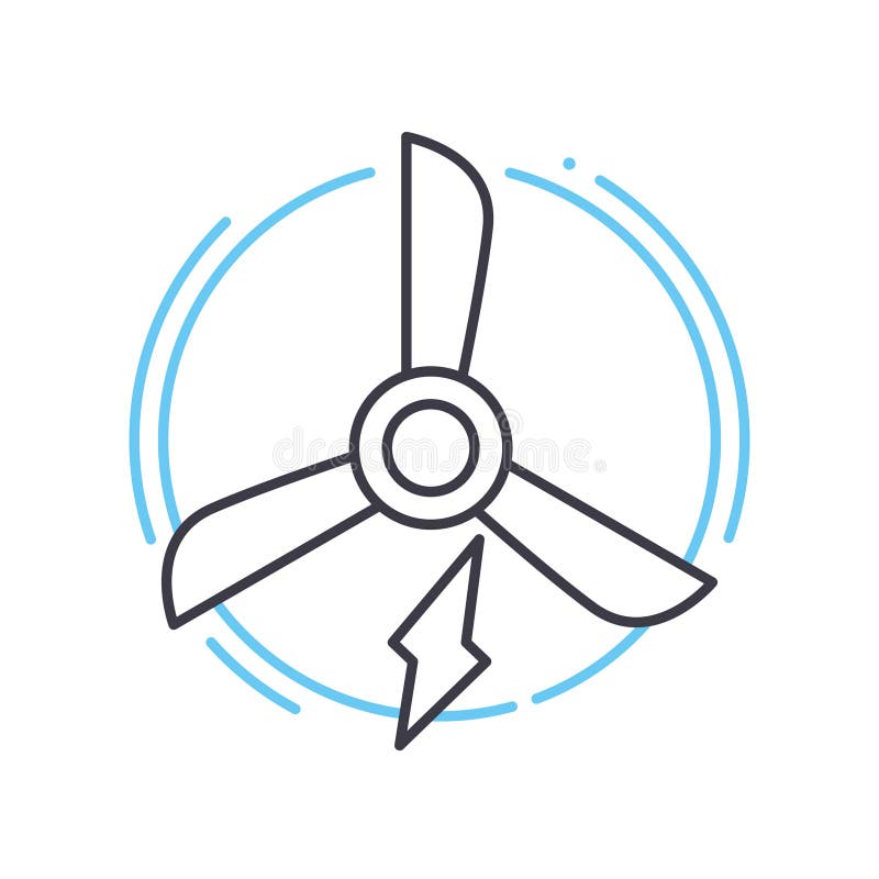 Energy System Line Icon, Outline Symbol, Vector Illustration, Concept ...
